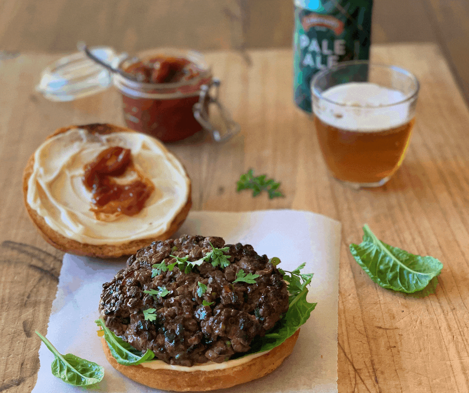 Homegrown Farm Fresh Meats Rump Steak Burger — Outstanding Food ...