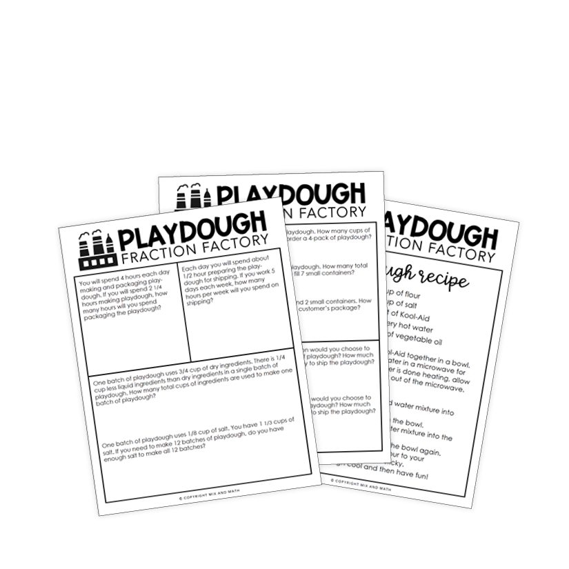 Playdough Fraction Factory — Mix and Math
