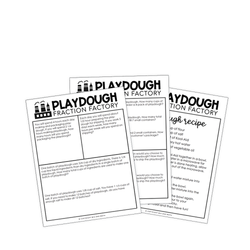 Playdough Fraction Factory — Mix and Math