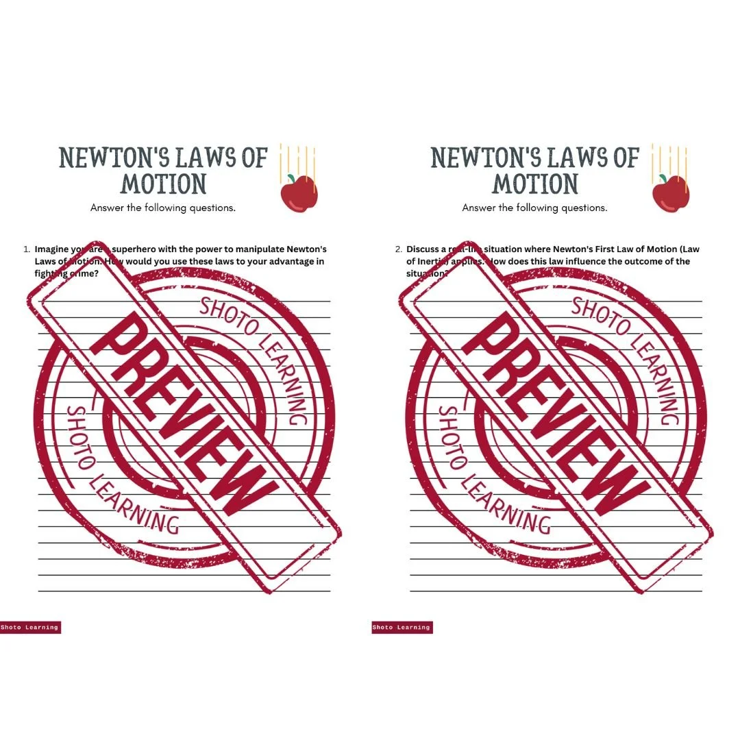 Free Newton's Laws of Motion Poster Set - Educational & Fun