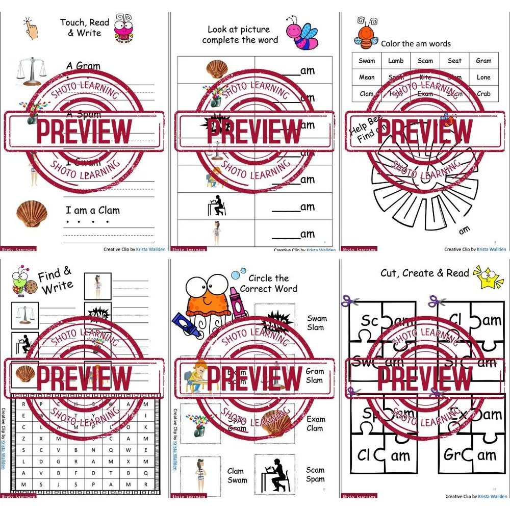 IP Word Family Worksheets: Reading & Writing Activities