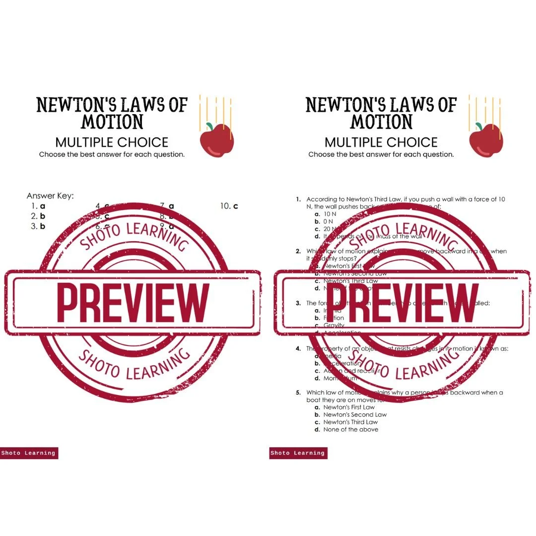 Free Newton's Laws of Motion Poster Set - Educational & Fun
