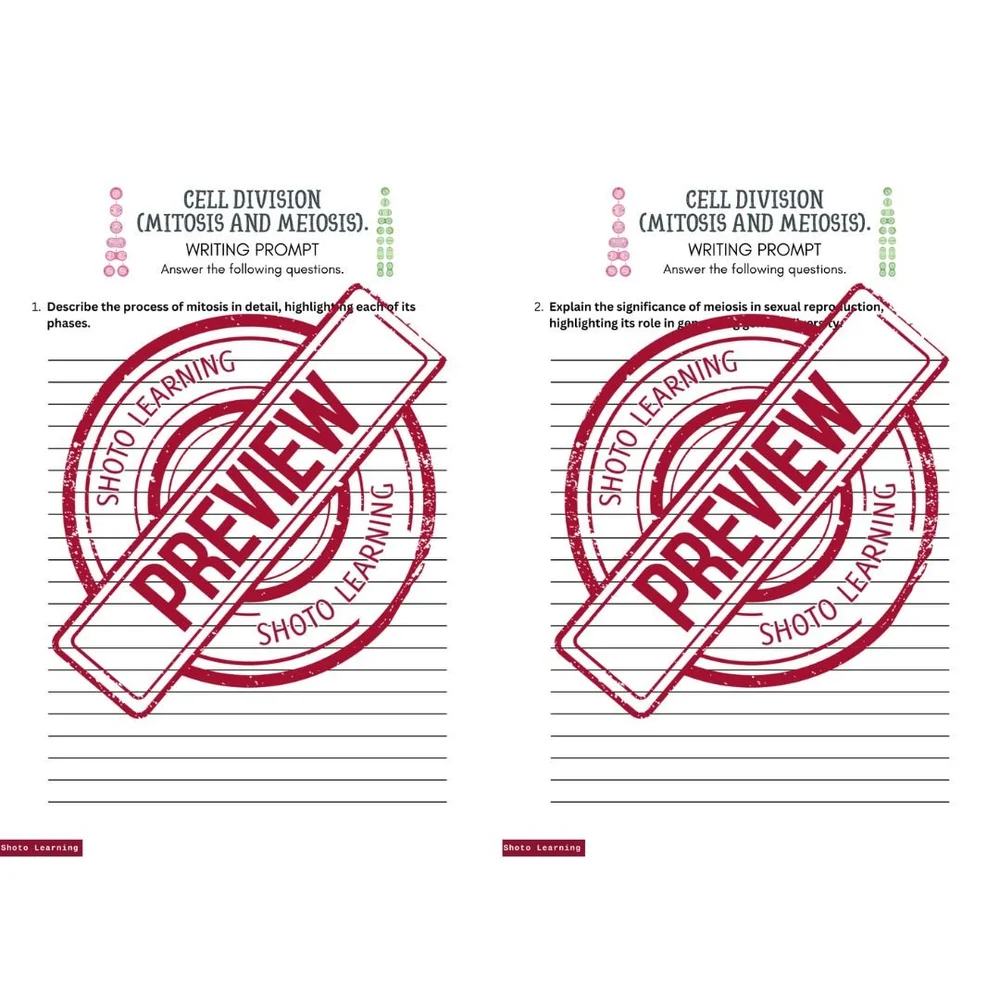 Cell Division Word Search: Mitosis & Meiosis Worksheet