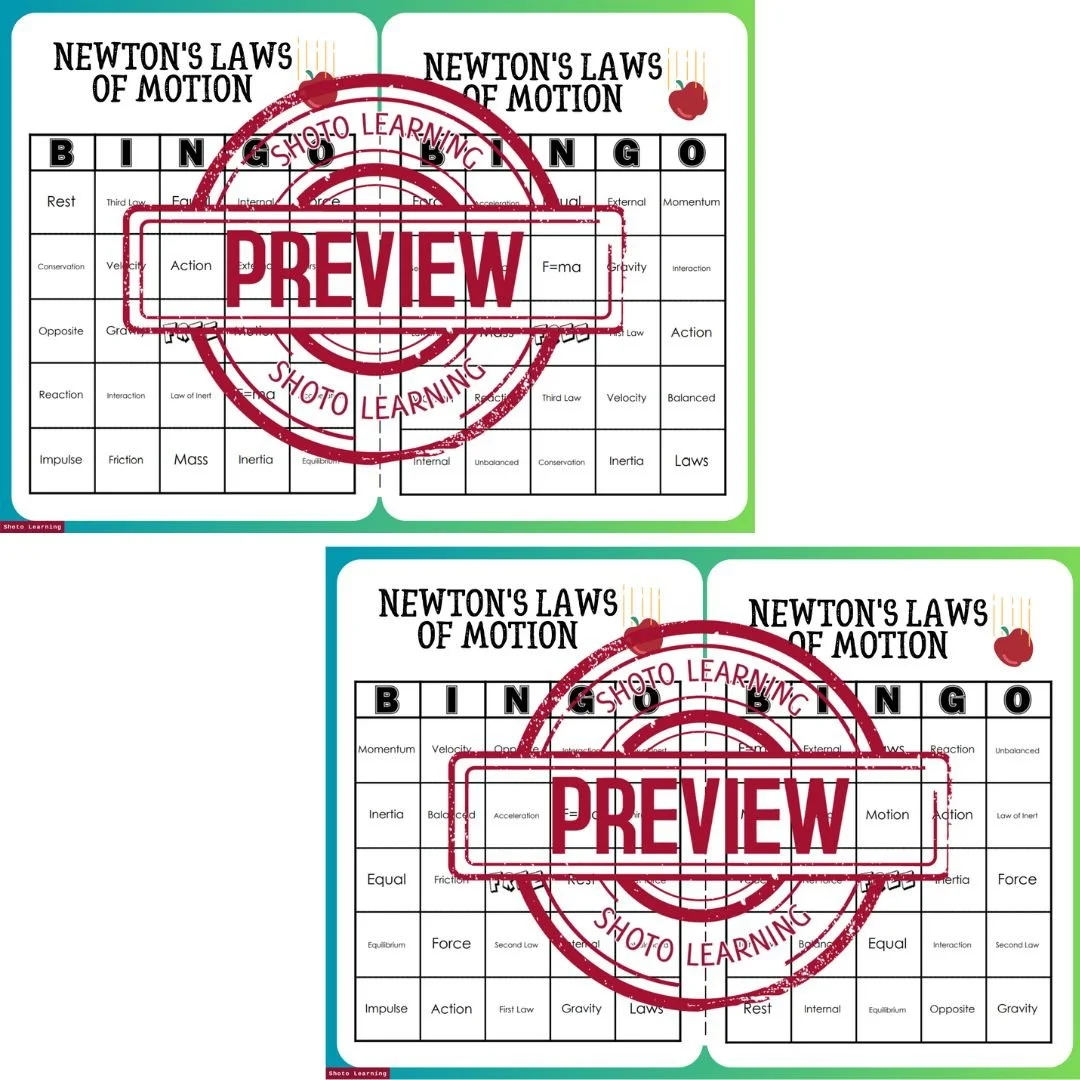 Free Newton's Laws of Motion Poster Set - Educational & Fun