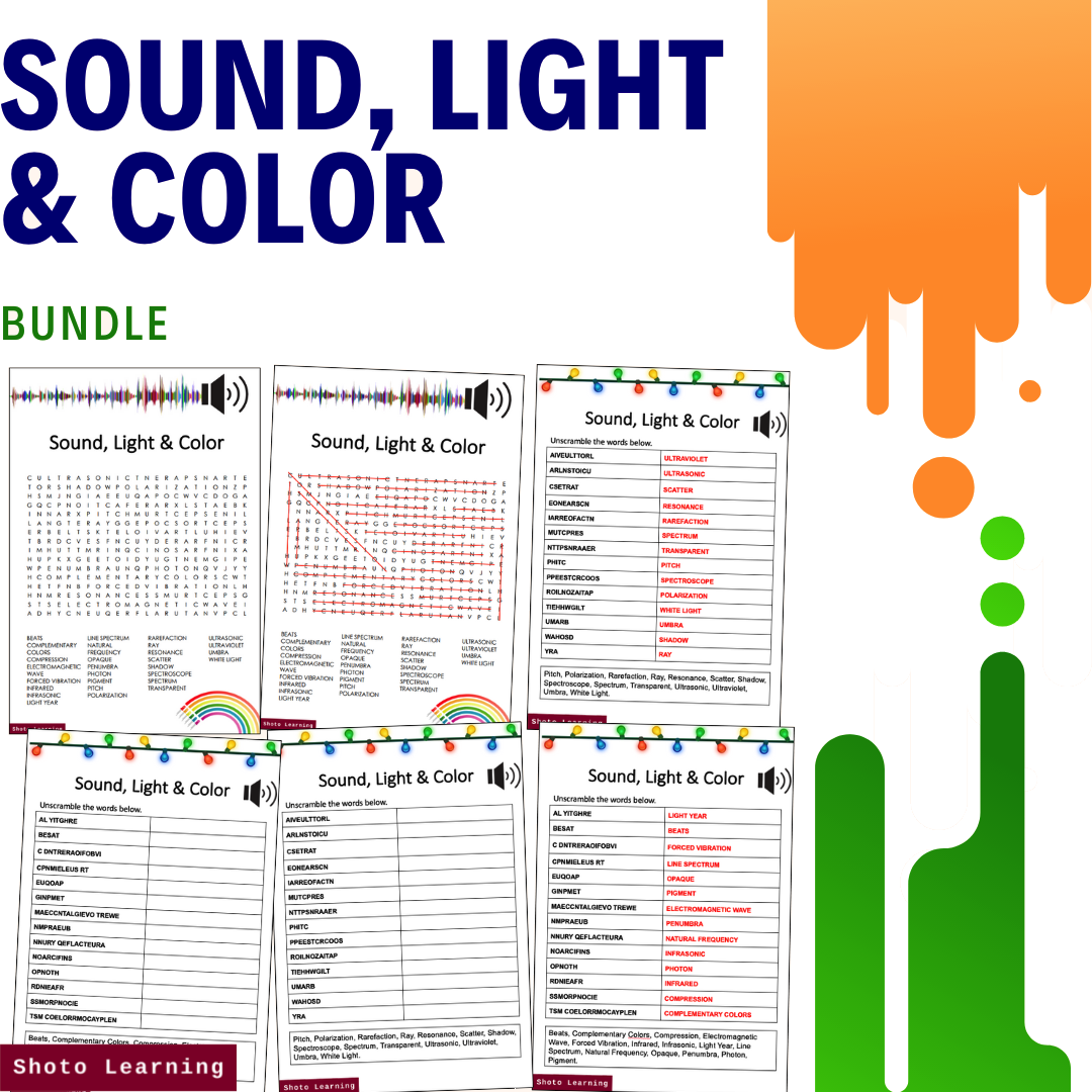 Sound, Light and Color — Shoto Learning | English | Math | Science ...