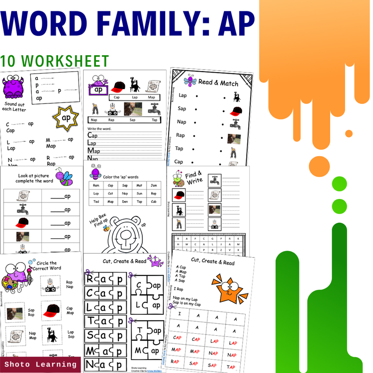 IN WORD FAMILY CVC BLEND WORKSHEET SPEAKING READING WRITING 3 & 4 ...