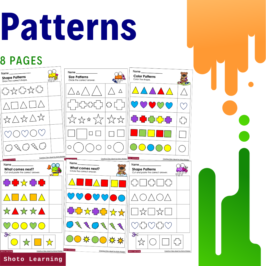Patterns — Shoto Learning | English | Math | Science Worksheets