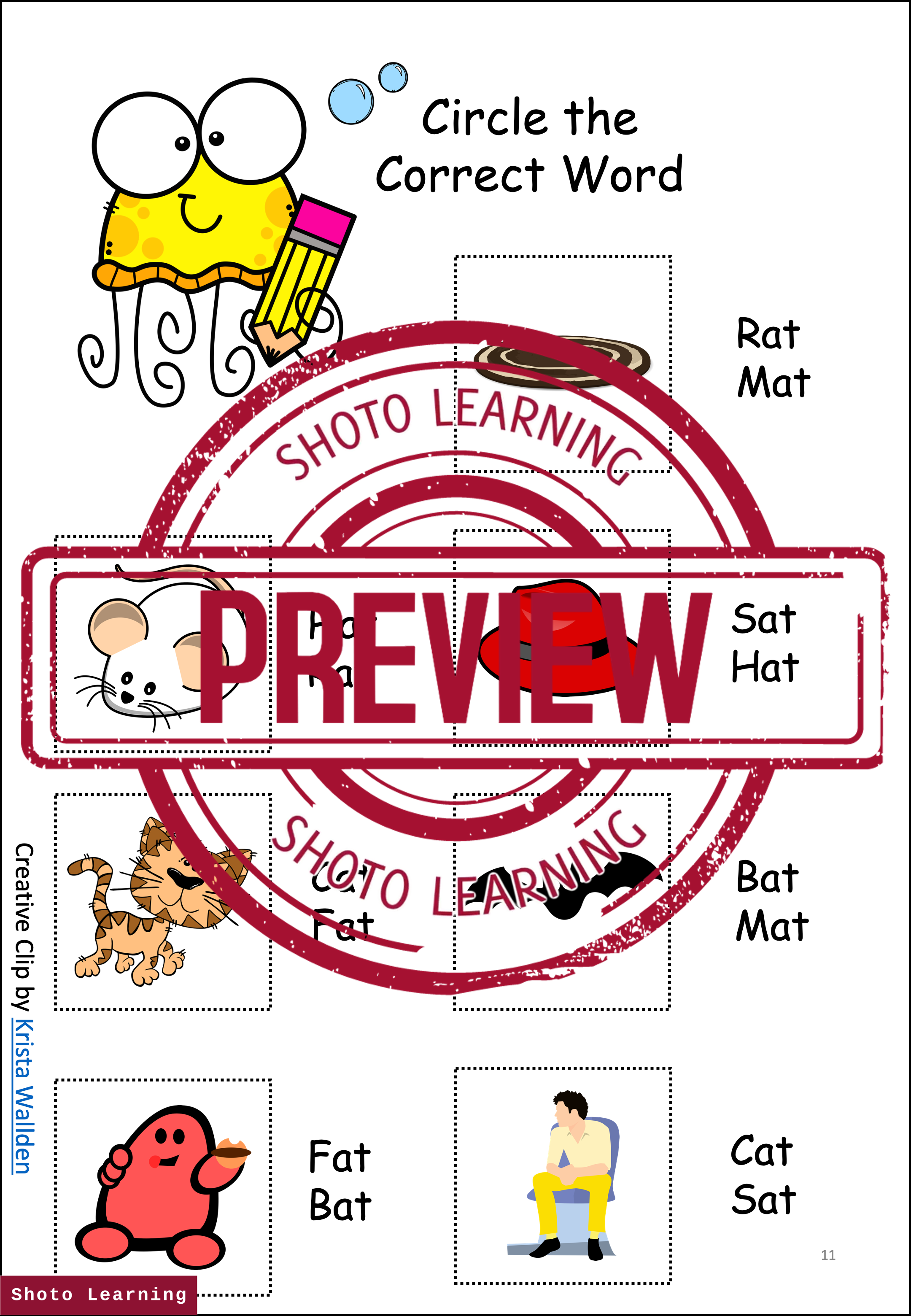 ET WORD FAMILY CVC BLEND WORKSHEET - SPEAKING READING & WRITING 3 ...