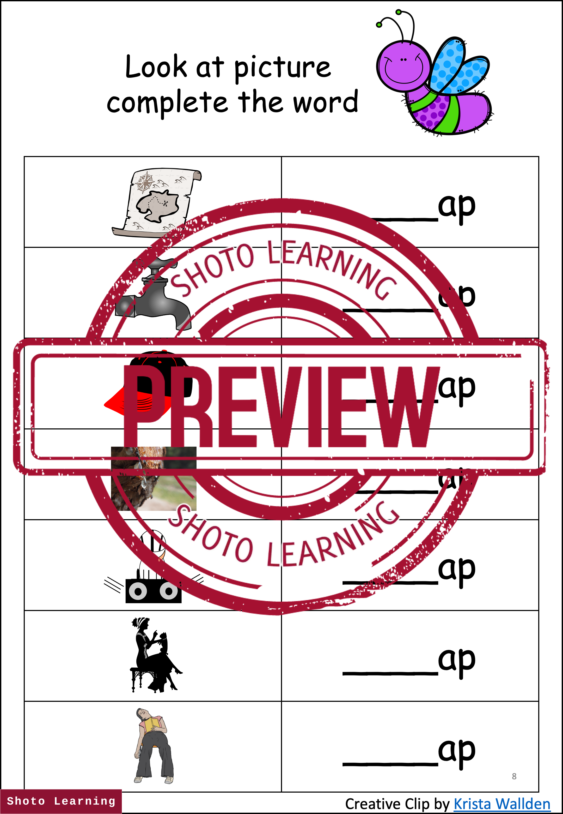 IN WORD FAMILY CVC BLEND WORKSHEET SPEAKING READING WRITING 3 & 4 ...