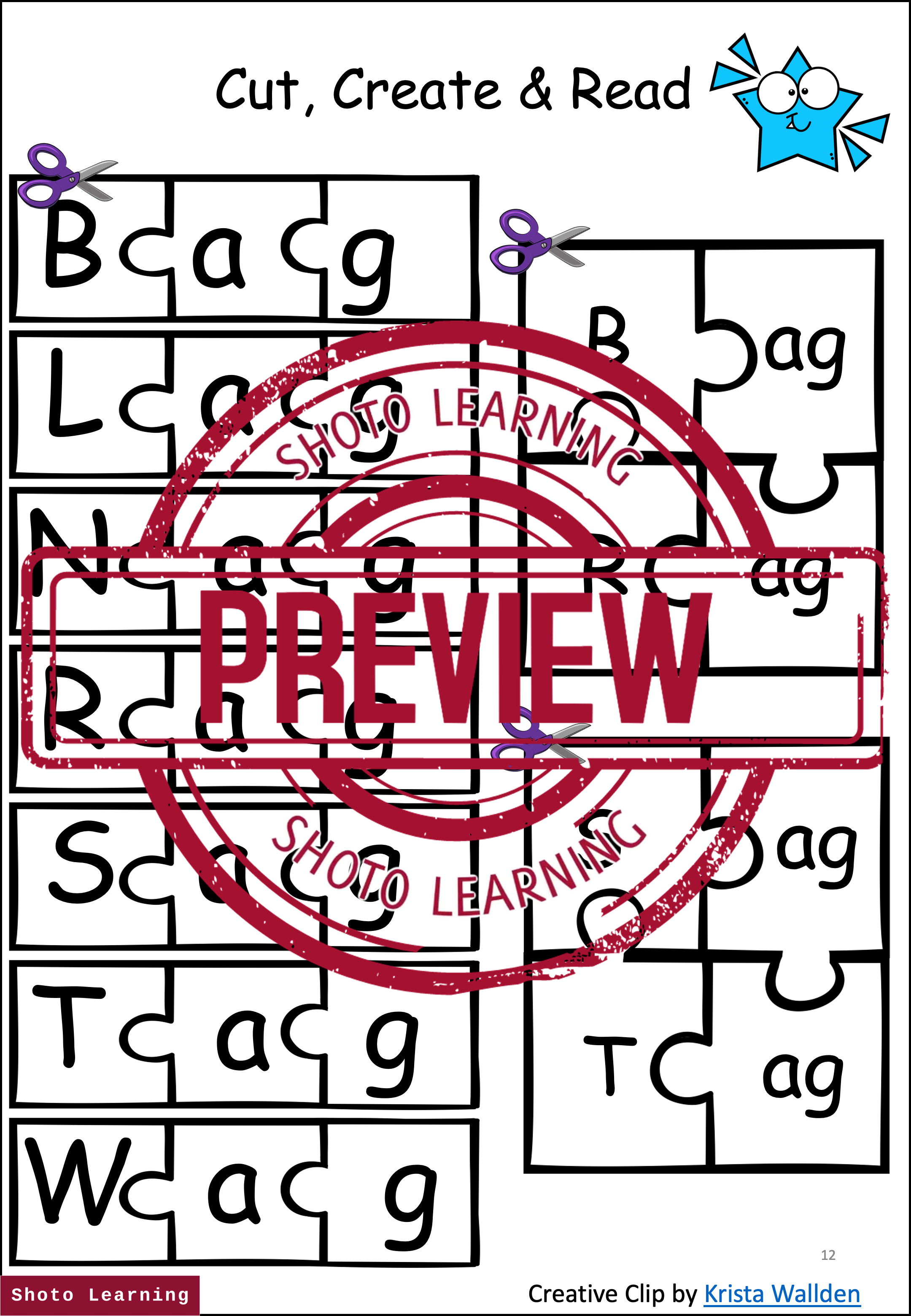 AM WORD FAMILY CVC BLEND WORKSHEET SPEAKING READING WRITING 3 & 4 ...