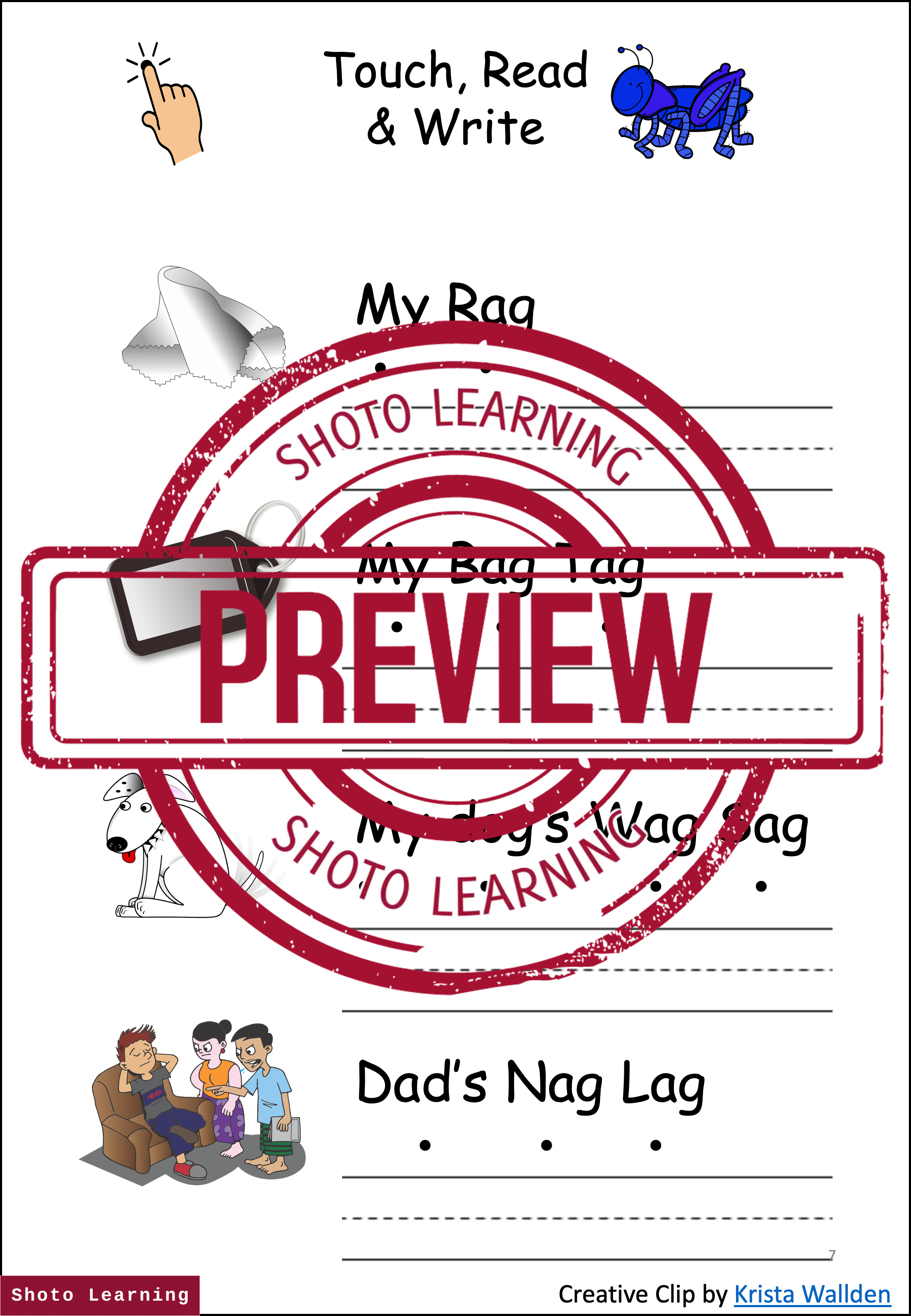 IP WORD FAMILY CVC BLEND WORKSHEET SPEAKING READING WRITING 3 & 4 ...