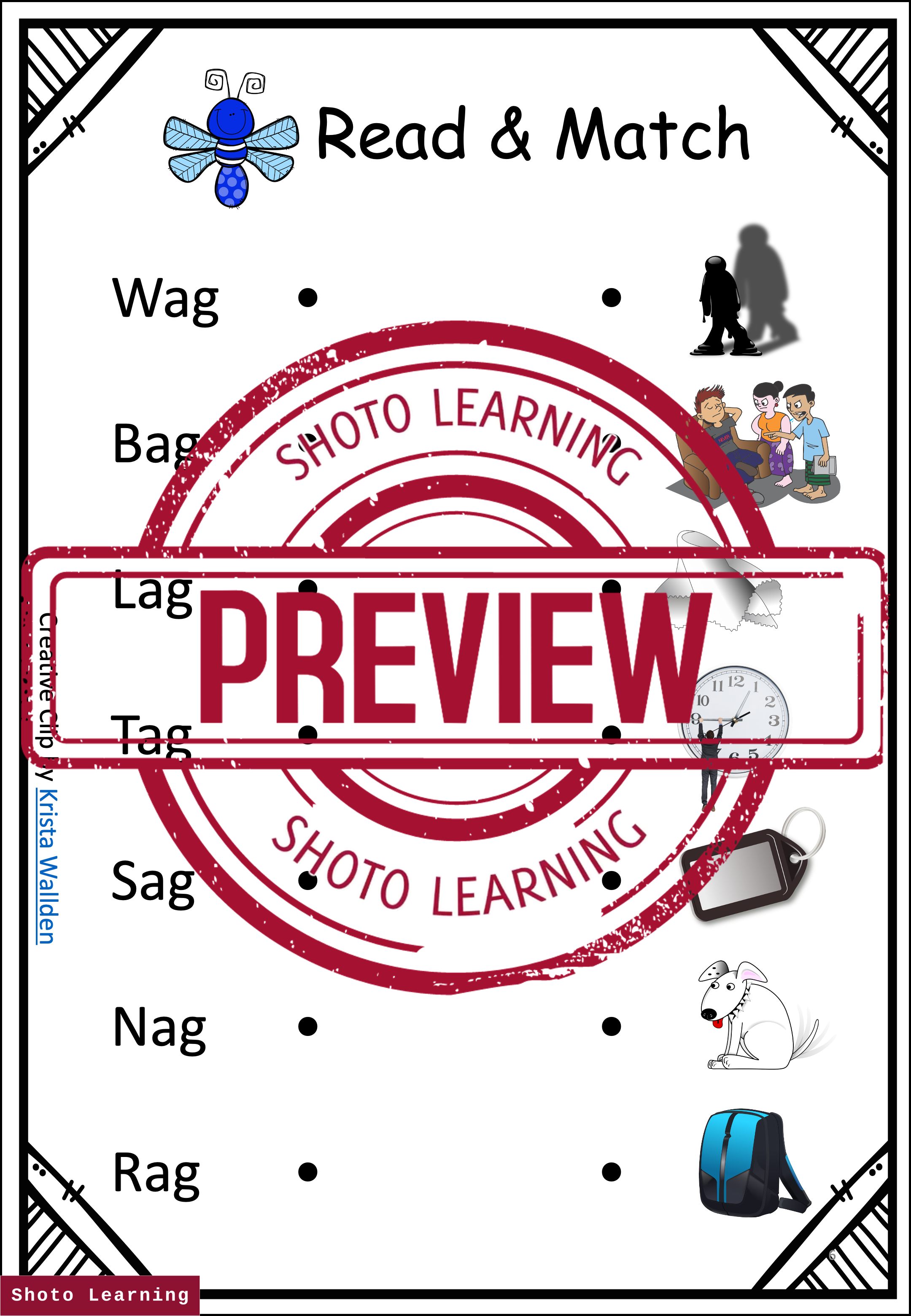 EN WORD FAMILY CVC BLEND WORKSHEET - SPEAKING READING & WRITING 3 ...