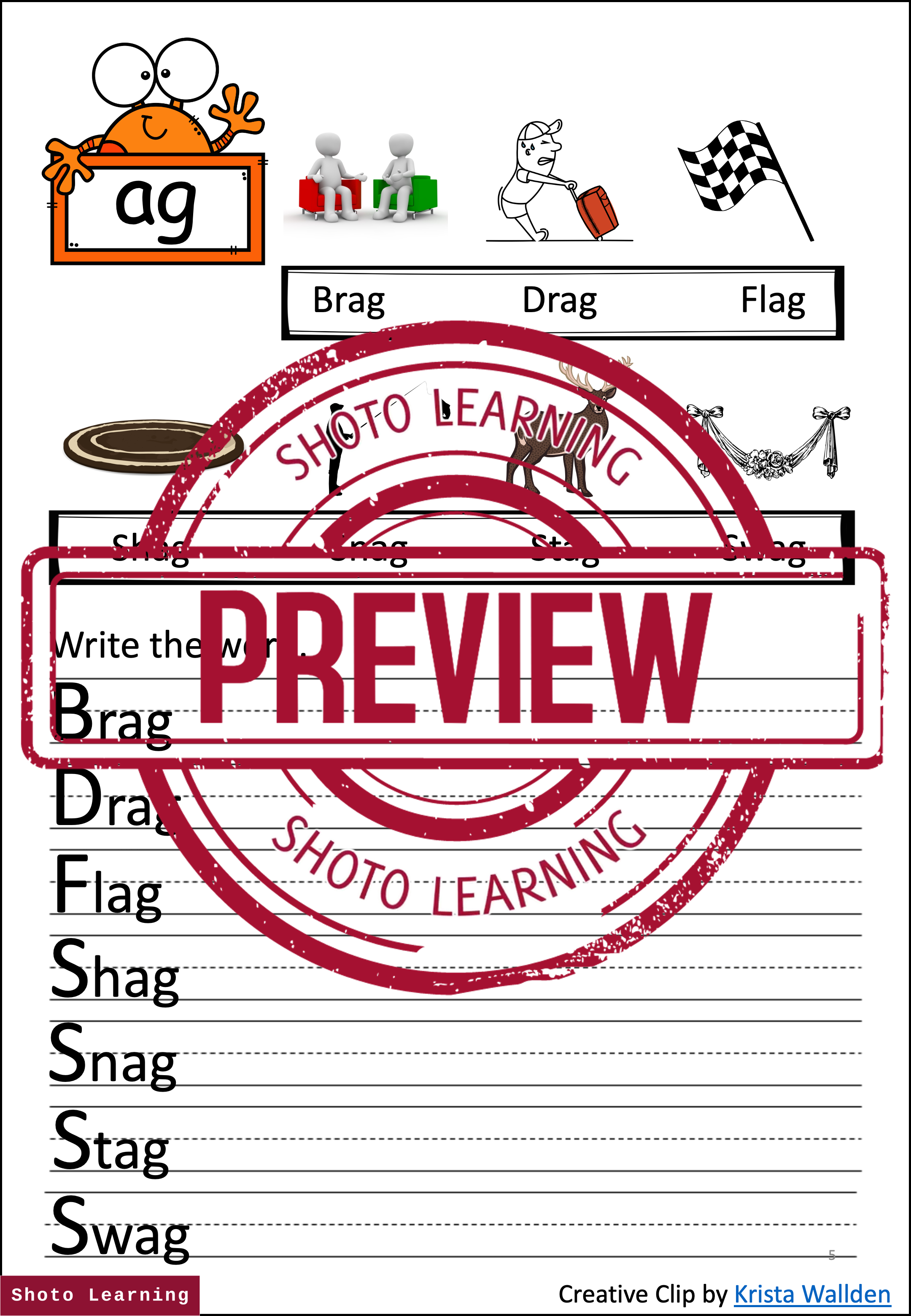 AM WORD FAMILY CVC BLEND WORKSHEET SPEAKING READING WRITING 3 & 4 ...