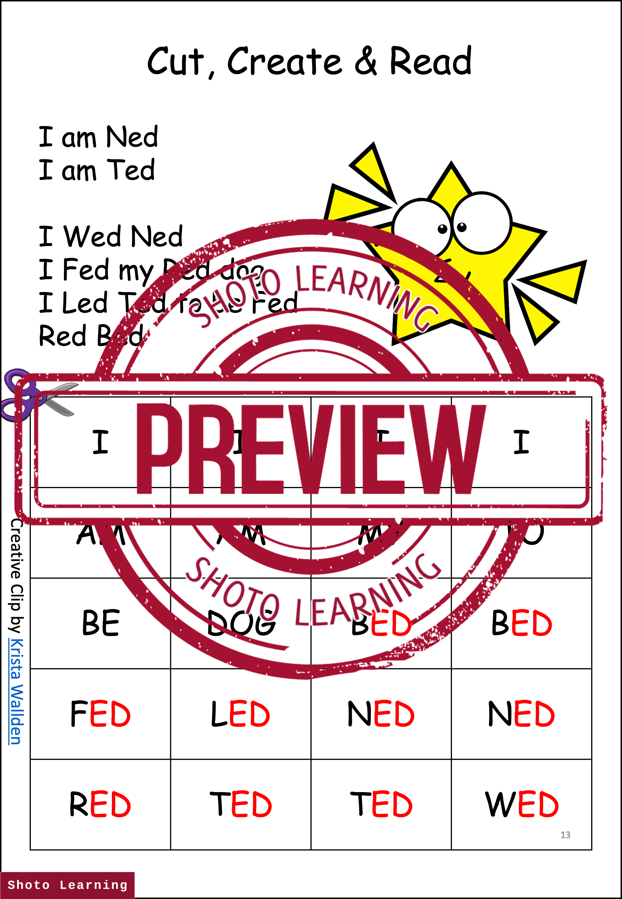 EN WORD FAMILY CVC BLEND WORKSHEET - SPEAKING READING & WRITING 3 ...