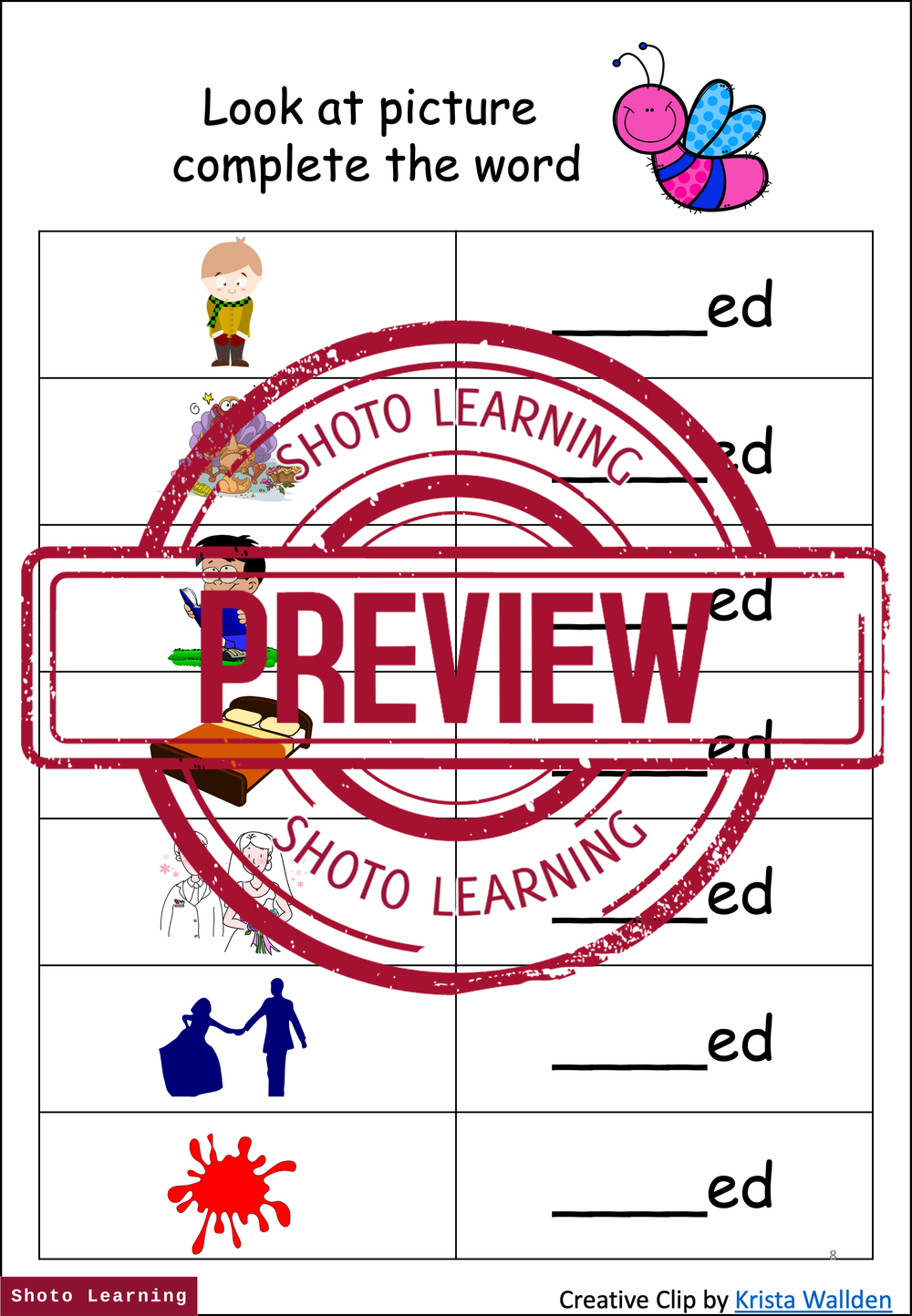 EN WORD FAMILY CVC BLEND WORKSHEET - SPEAKING READING & WRITING 3 ...