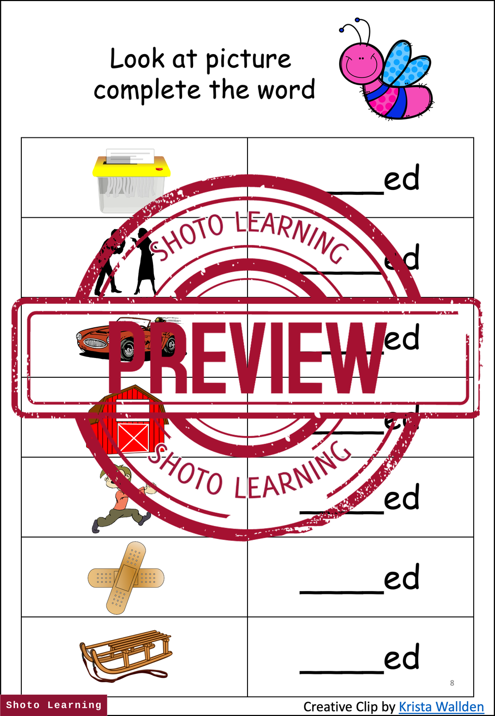 ET WORD FAMILY CVC BLEND WORKSHEET - SPEAKING READING & WRITING 3 ...