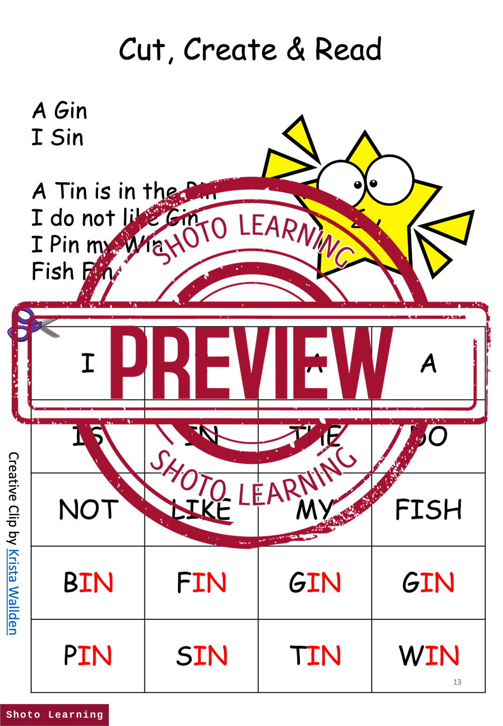 EN WORD FAMILY CVC BLEND WORKSHEET - SPEAKING READING & WRITING 3 ...