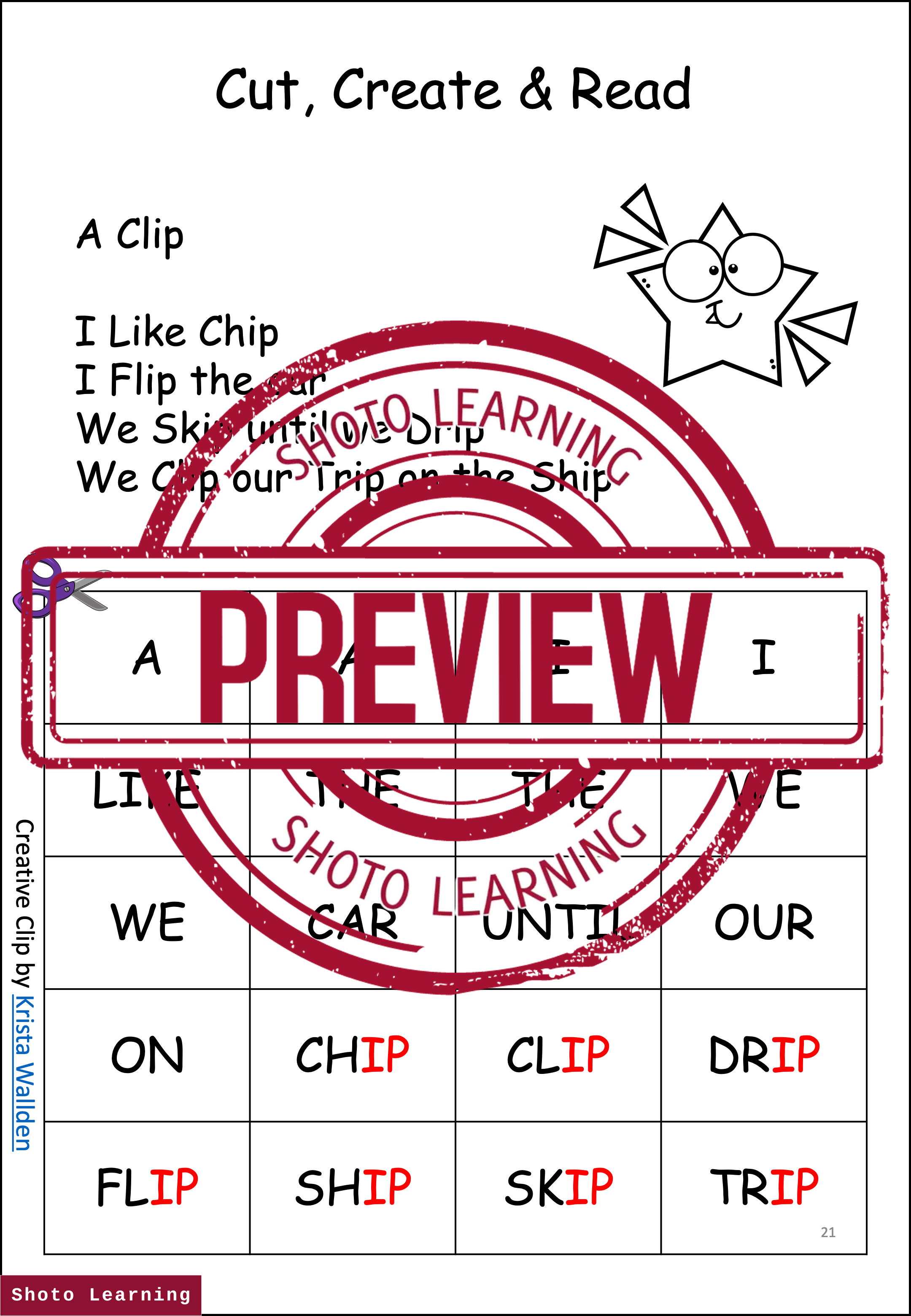 ET WORD FAMILY CVC BLEND WORKSHEET - SPEAKING READING & WRITING 3 ...