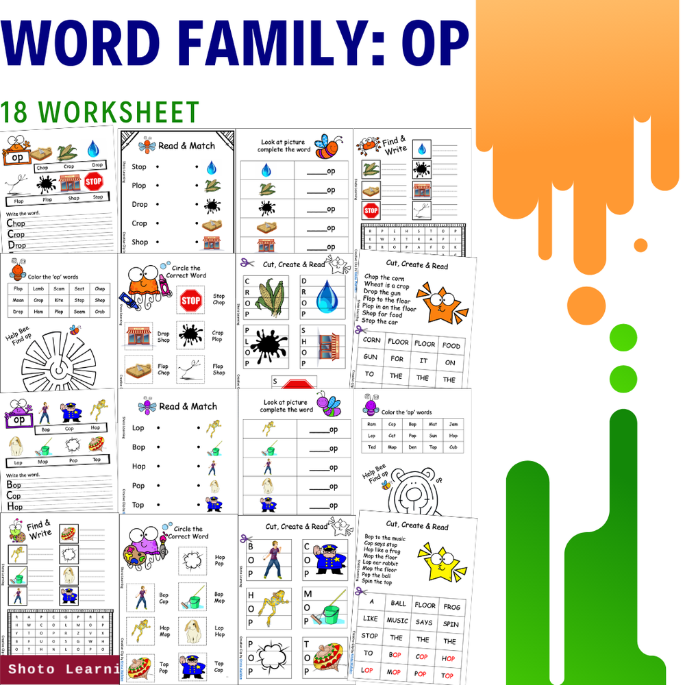 EN WORD FAMILY CVC BLEND WORKSHEET - SPEAKING READING & WRITING 3 ...