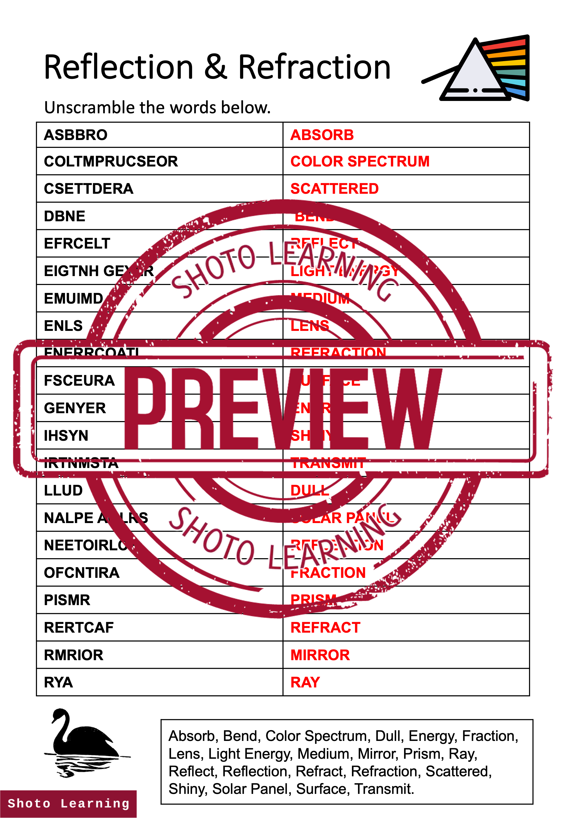 RESPIRATORY SYSTEM SCIENCE ACTIVITY - SCRAMBLE WORDS VOCABULARY WORD ...