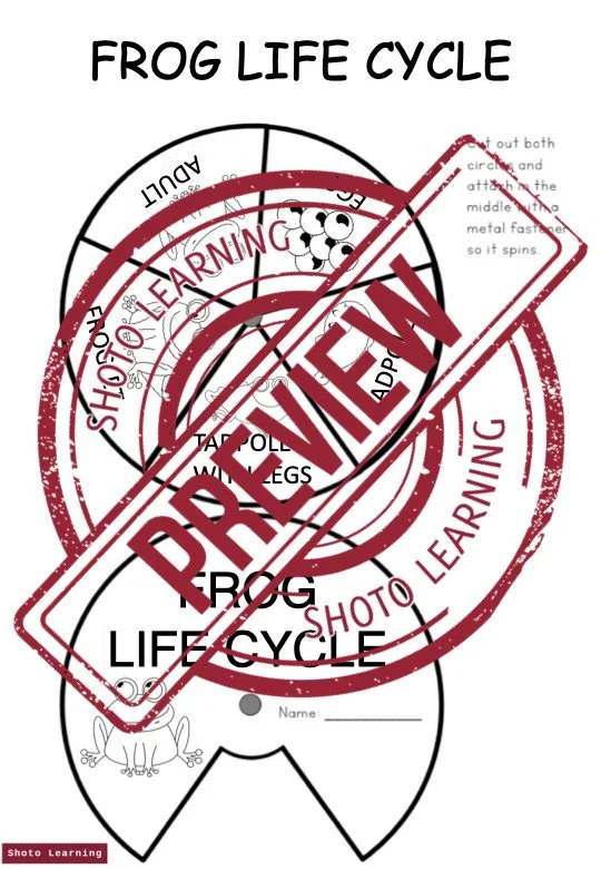 LIFE CYCLE OF A FROG - LITTLE SCIENCE AMPHIBIAN WHEEL TADPOLE WORKSHEET ...