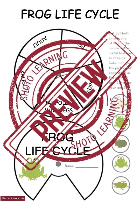 LIFE CYCLE OF A FROG - LITTLE SCIENCE AMPHIBIAN WHEEL TADPOLE WORKSHEET ...