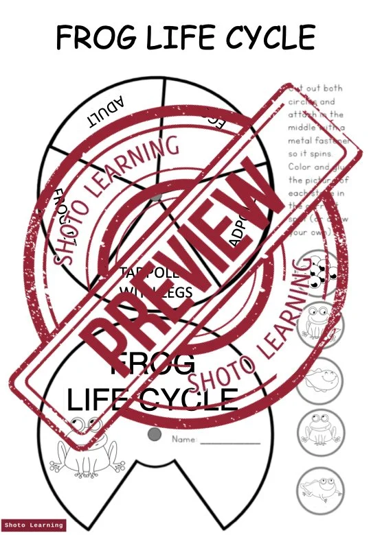 LIFE CYCLE OF A FROG - LITTLE SCIENCE AMPHIBIAN WHEEL TADPOLE WORKSHEET ...