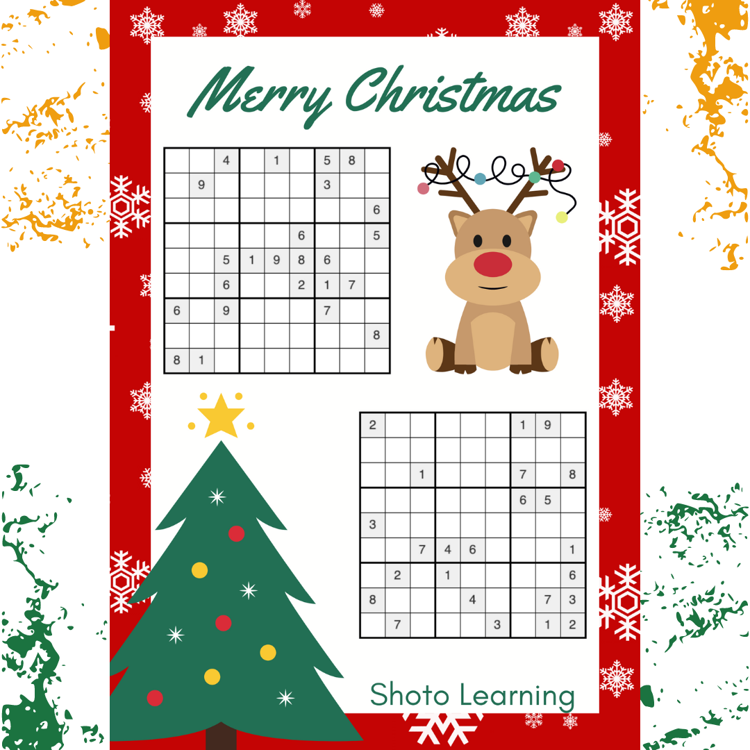 Christmas Sudoku - 9x9 Hard Puzzles Improving Logic and Critical ...