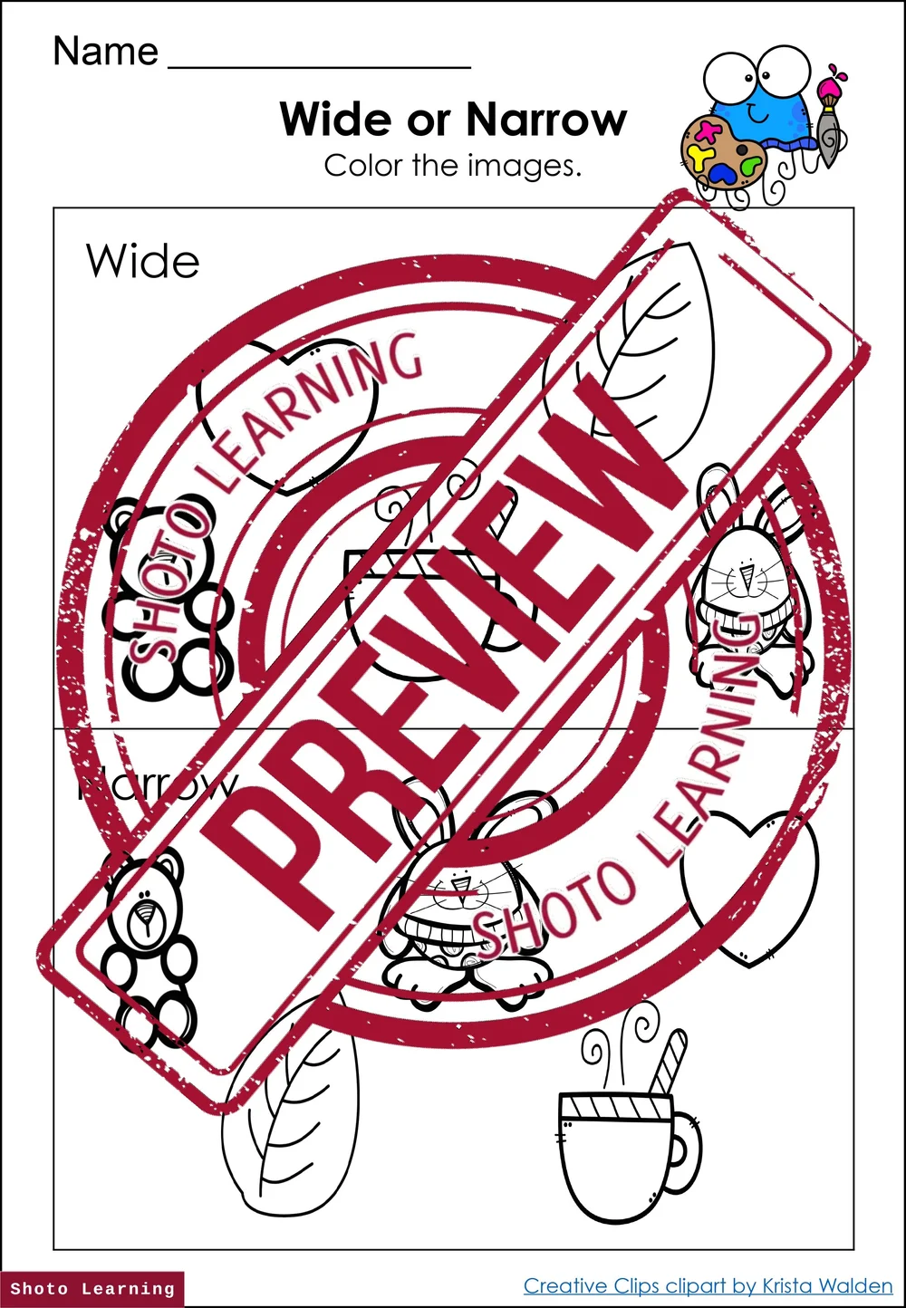 Wide And Narrow Clipart
