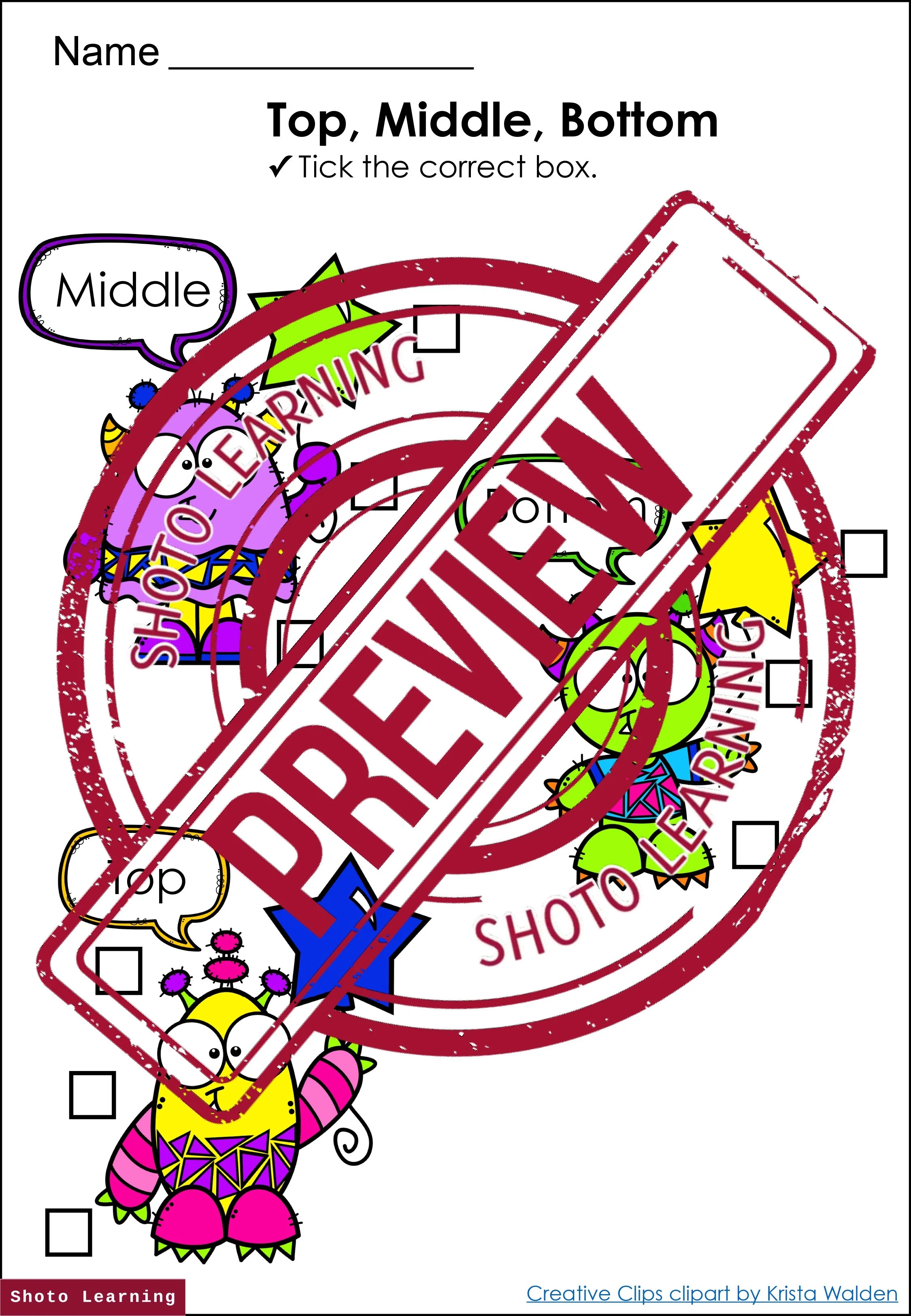 Positions Pre-K Math Kindergarten Worksheets Inside Outside Right Left ...