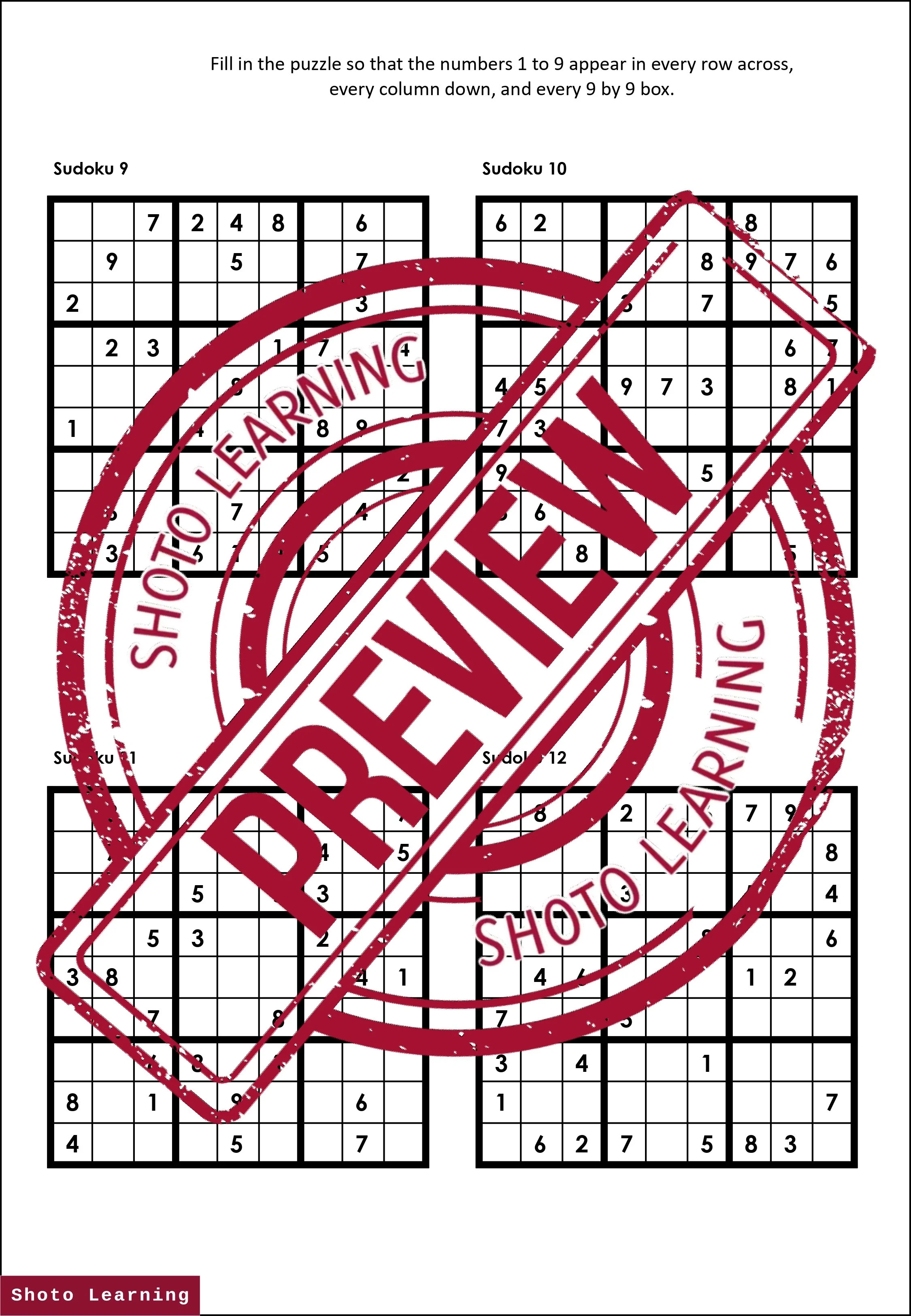 Sudoku BUNDLE for kids 750 Puzzles 9x9 Easy Medium and Hard Activity ...