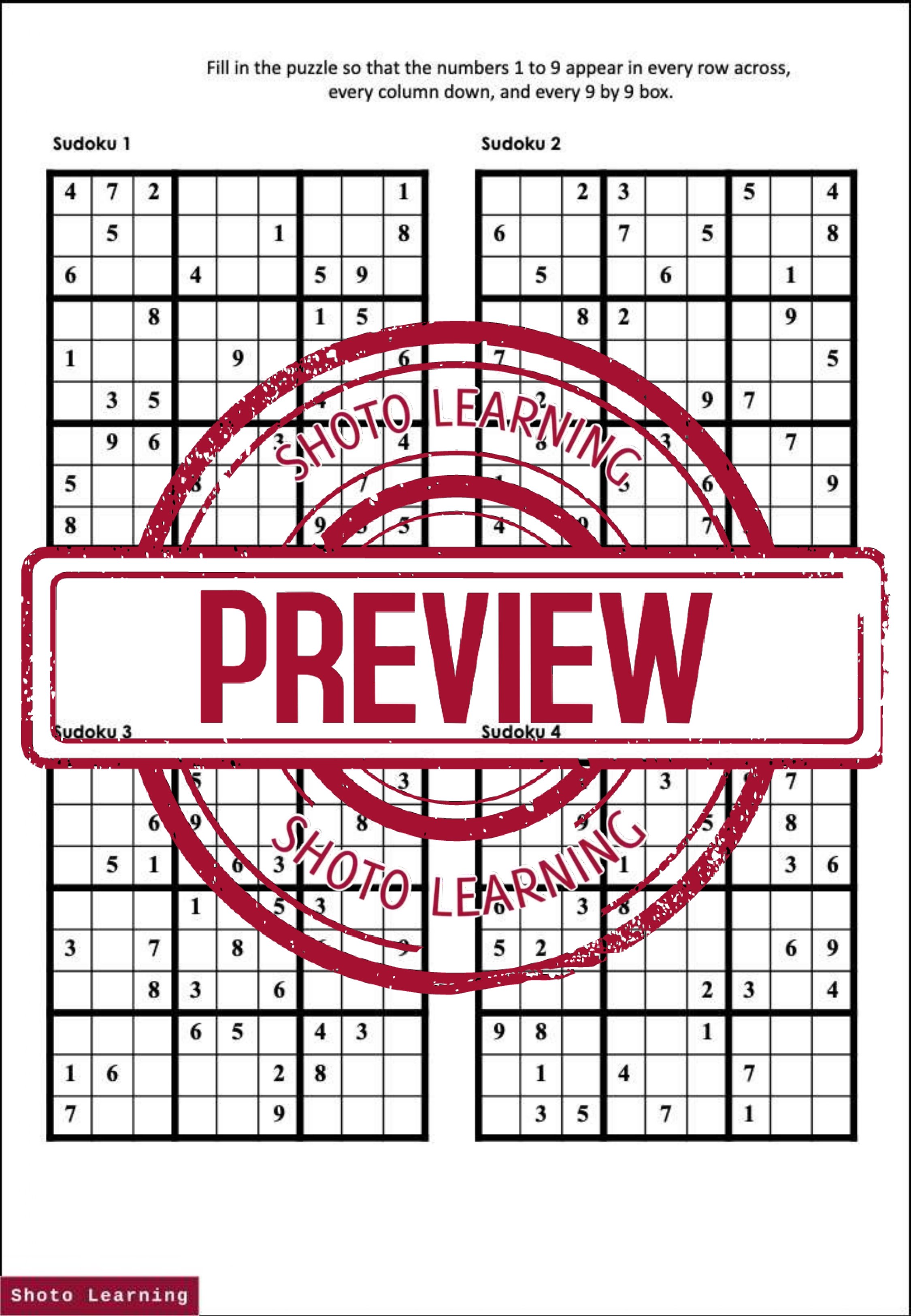 Sudoku BUNDLE for kids 750 Puzzles 9x9 Easy Medium and Hard Activity ...