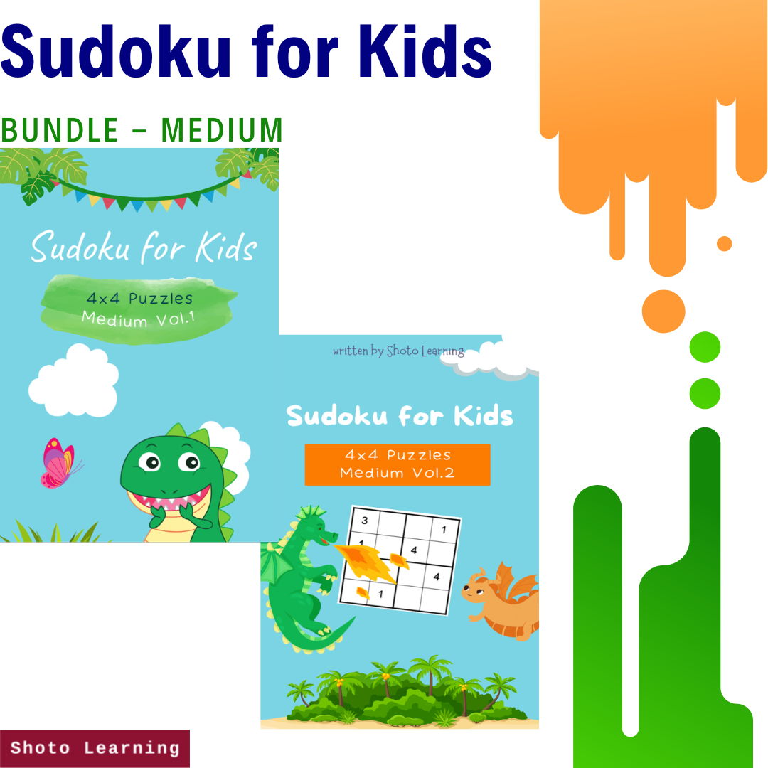 Sudoku for Kids - BUNDLE Improving Logic & Reasoning 4x4 Medium ...