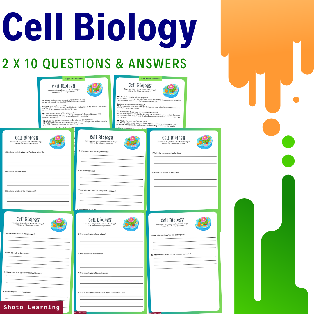 Cell Biology 101: 2 x 10 Questions and Answers for High School Students ...