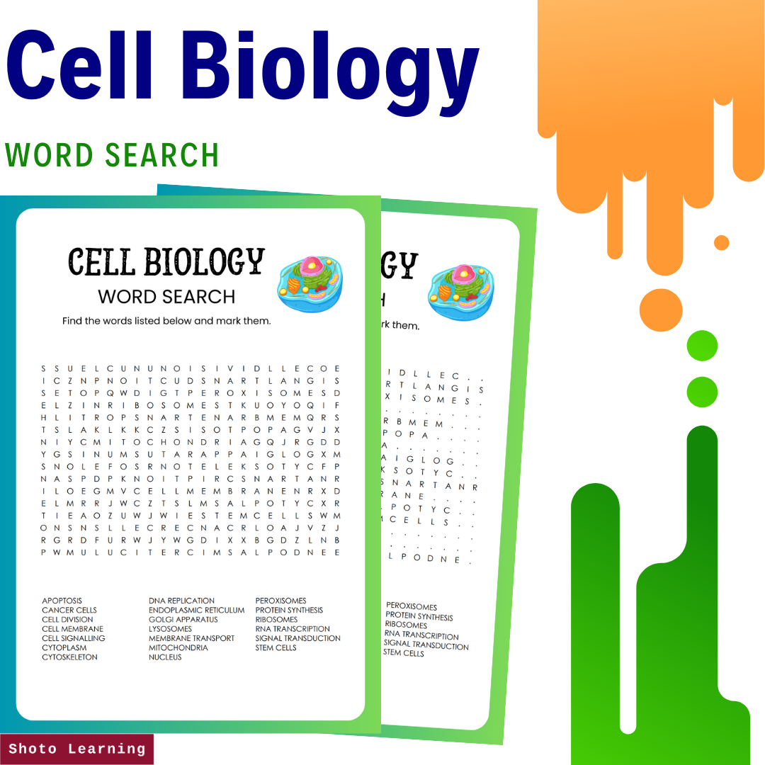 Cell Biology Word Search: Engaging Puzzles for Science Enthusiasts ...
