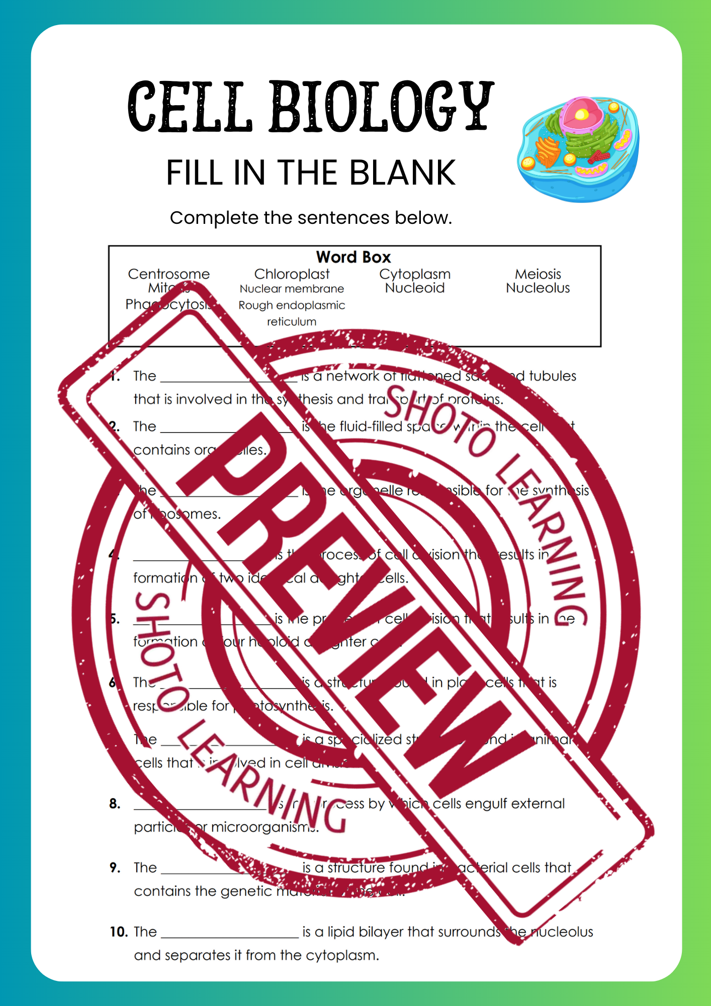 Microbes Mastery: Fill in the Blank Worksheet on Bacteria in the Mining ...