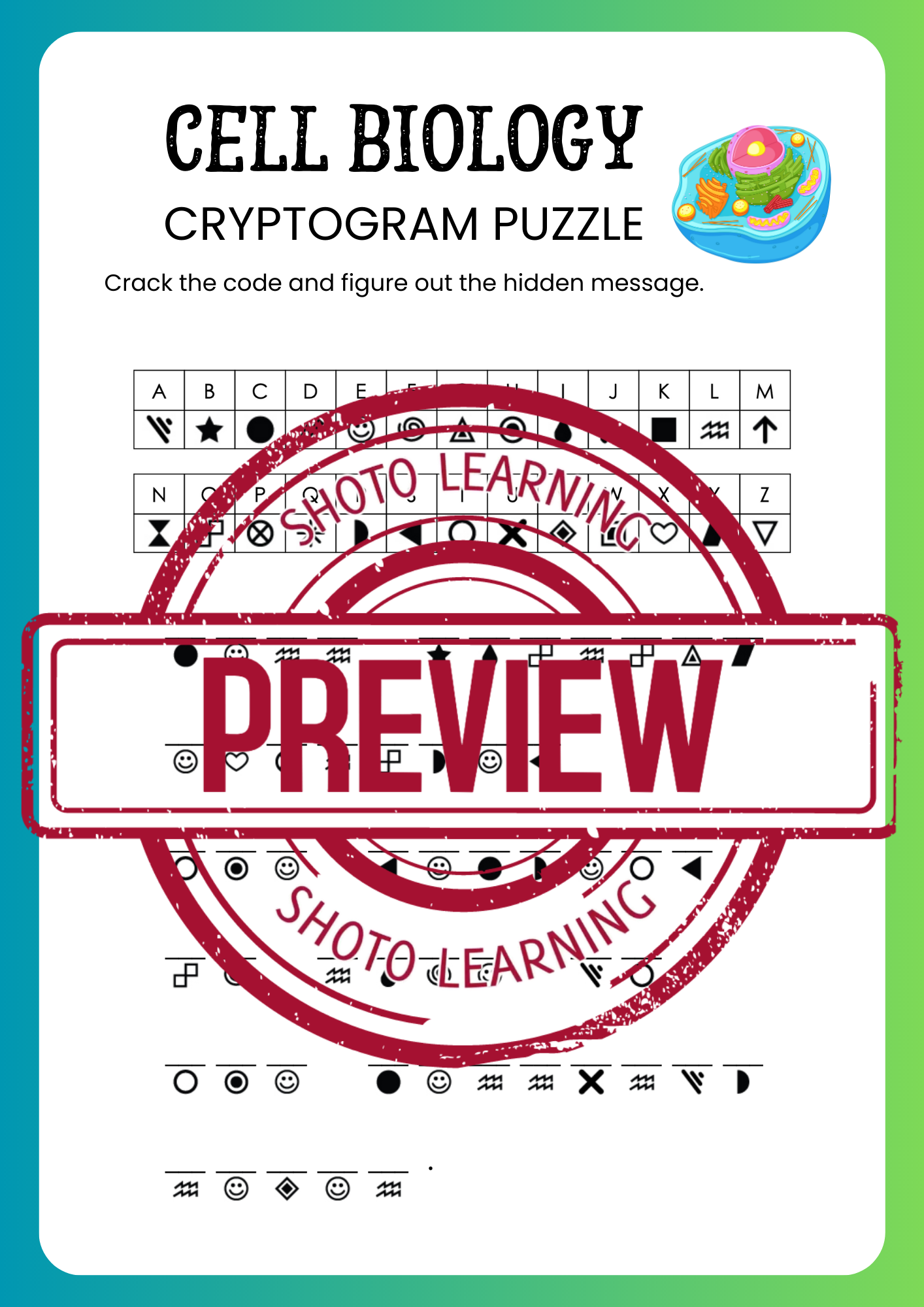 Cell Biology Word Search: Engaging Puzzles for Science Enthusiasts ...