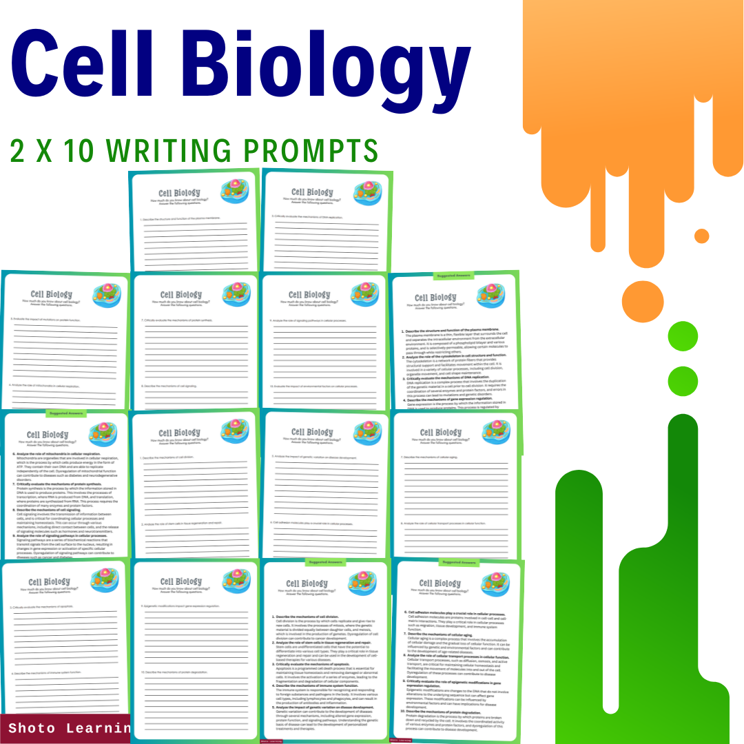Cell Biology Writing Prompts: Inspire Your Scientific Creativity ...
