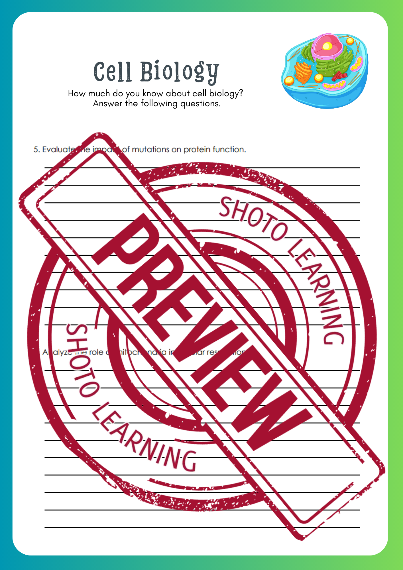 Cellular Explorations: 10 Engaging Writing Prompts on Eukaryotic Cells ...