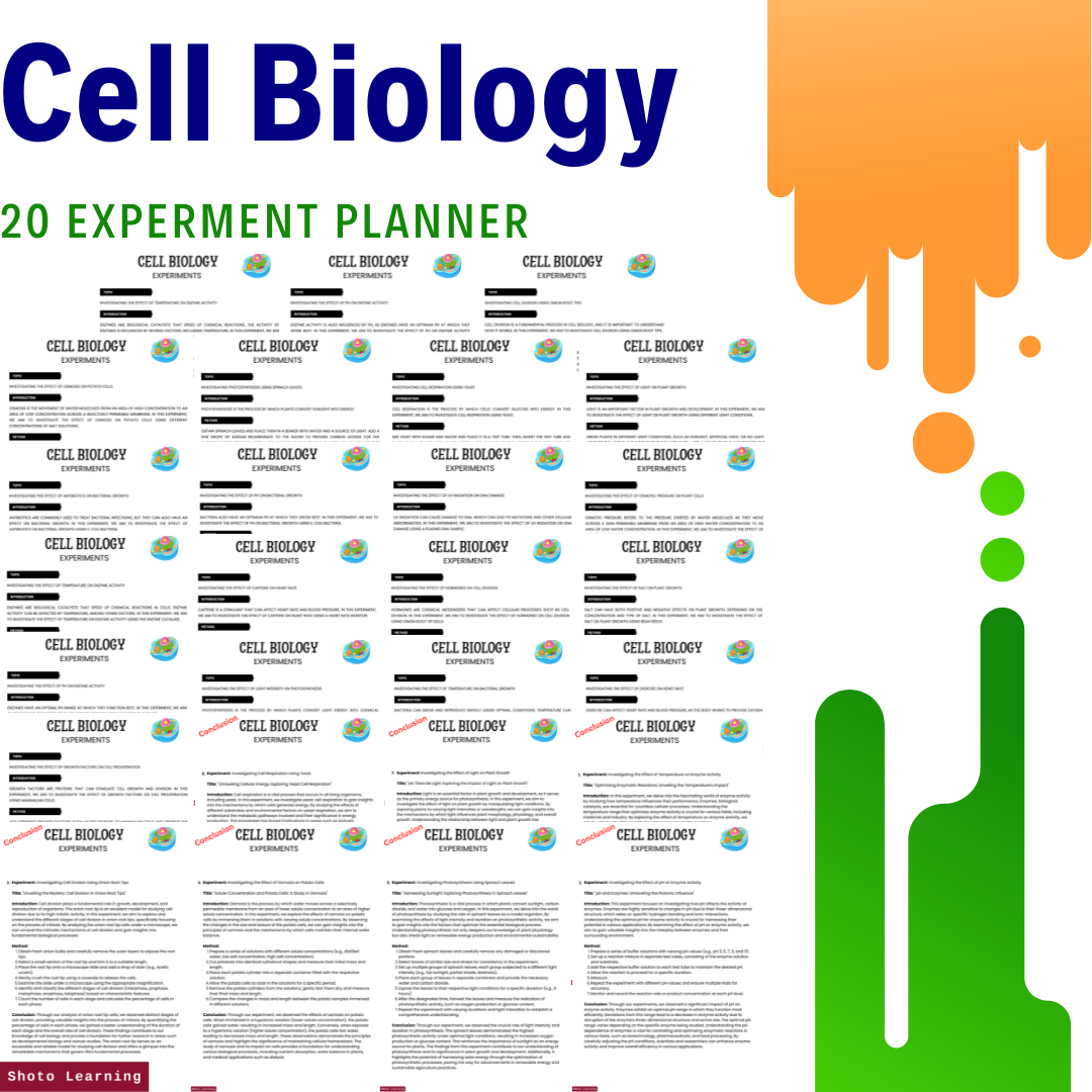 Cell Biology Experiment: 20 Engaging Experiments with Comprehensive ...