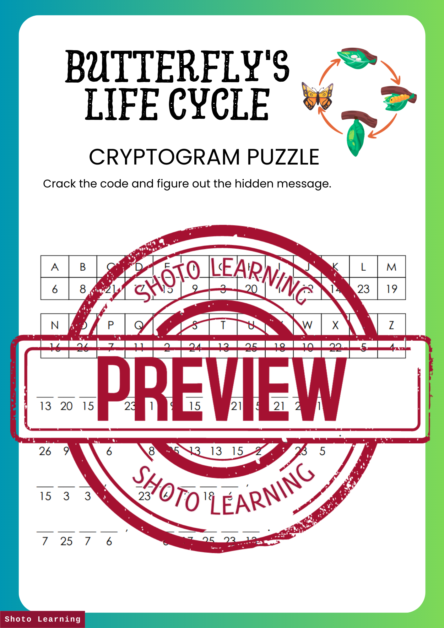 Free Butterfly Life Cycle Cut and Paste Worksheet: Hands-On Learning ...