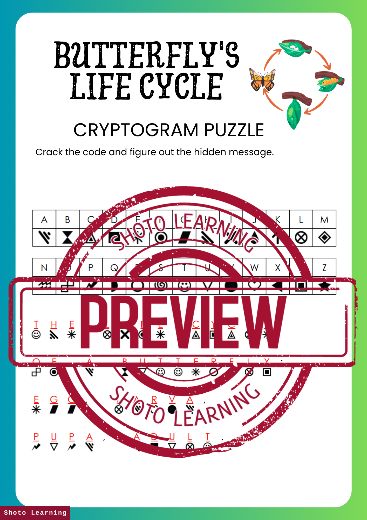 Free Butterfly Life Cycle Cut and Paste Worksheet: Hands-On Learning ...