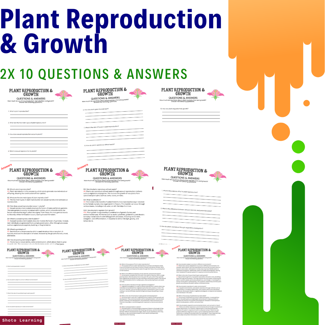 Plant Reproduction & Growth: 20 Questions and Answers for a Deeper ...