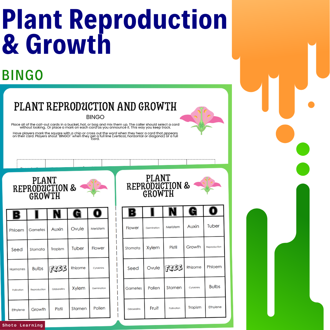 Plant Reproduction and Growth Bingo: Fun and Educational Game for ...
