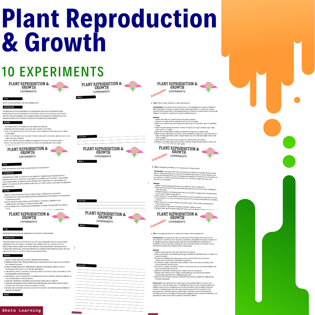 Plant Reproduction and Growth Experiment Kit: Grow and Learn — Shoto ...