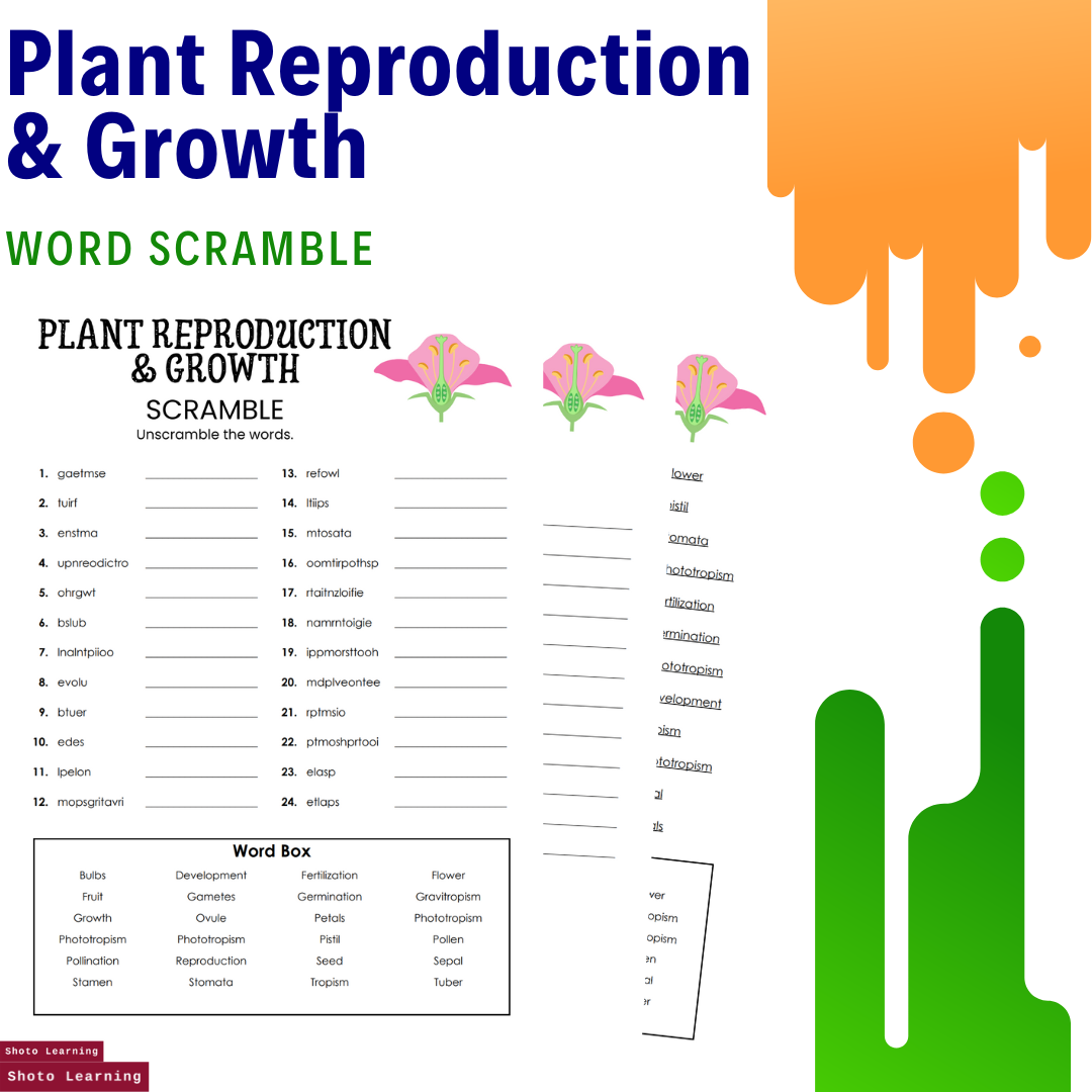 Plant Reproduction and Growth Word Scramble: Unleash Your Botanical ...