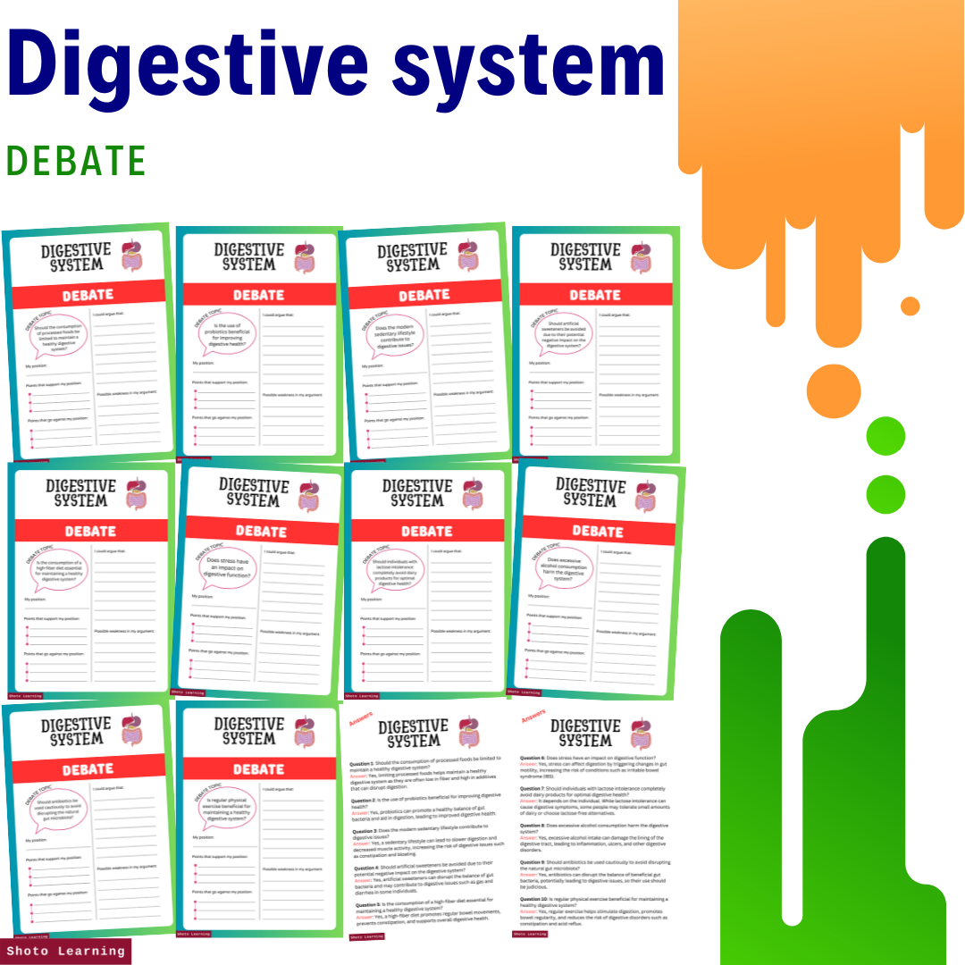 Digestive System — Shoto Learning | English | Math | Science Worksheets