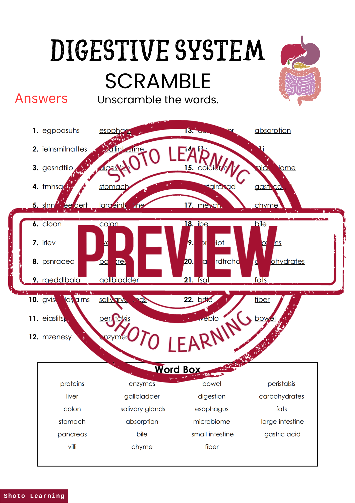 LIVING AND NON LIVING SCIENCE ACTIVITY UNSCRAMBLE WORDS SCRAMBLE ...