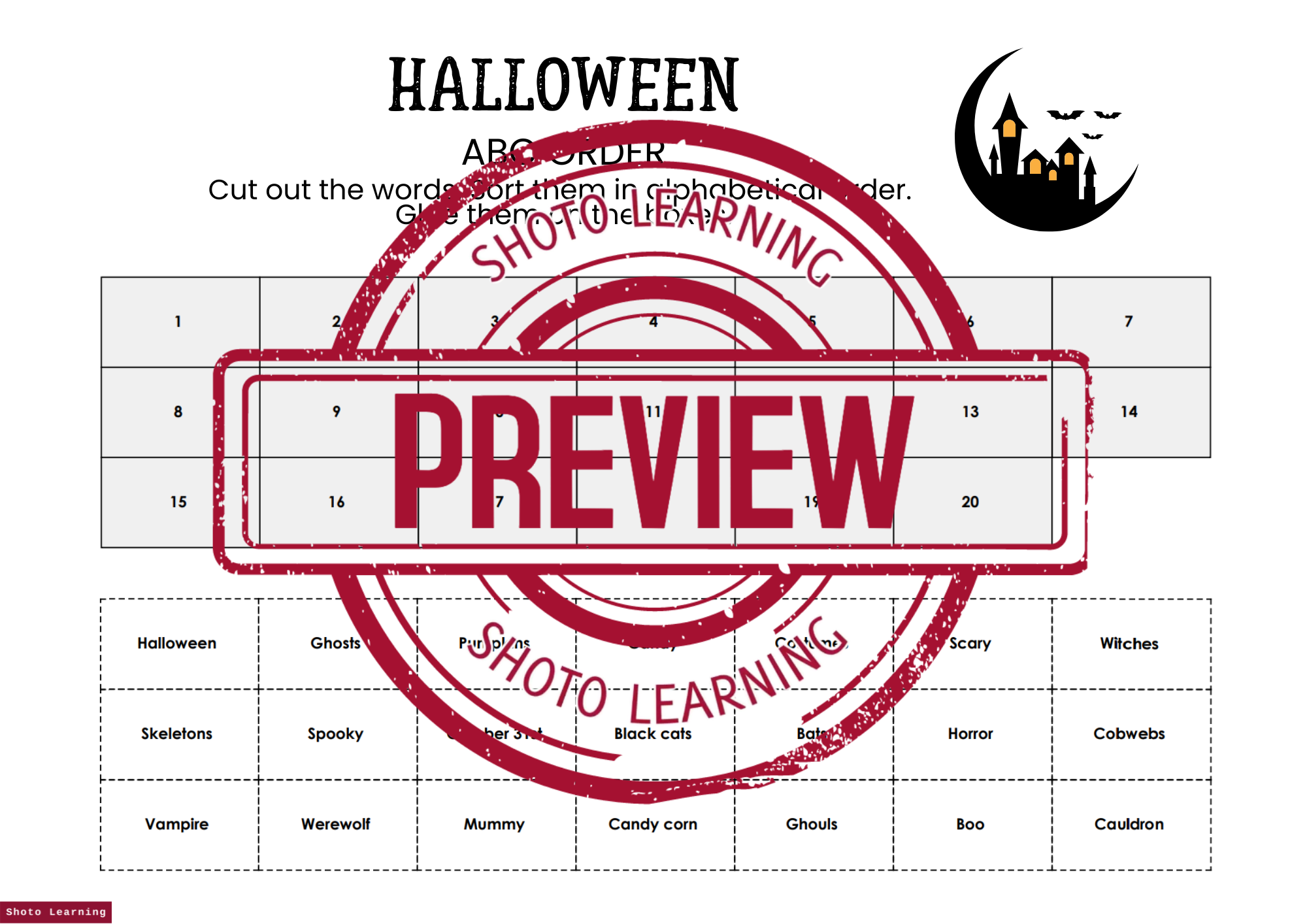 Spooky Halloween Flashcards: 20 Cards to Help You Learn About the ...