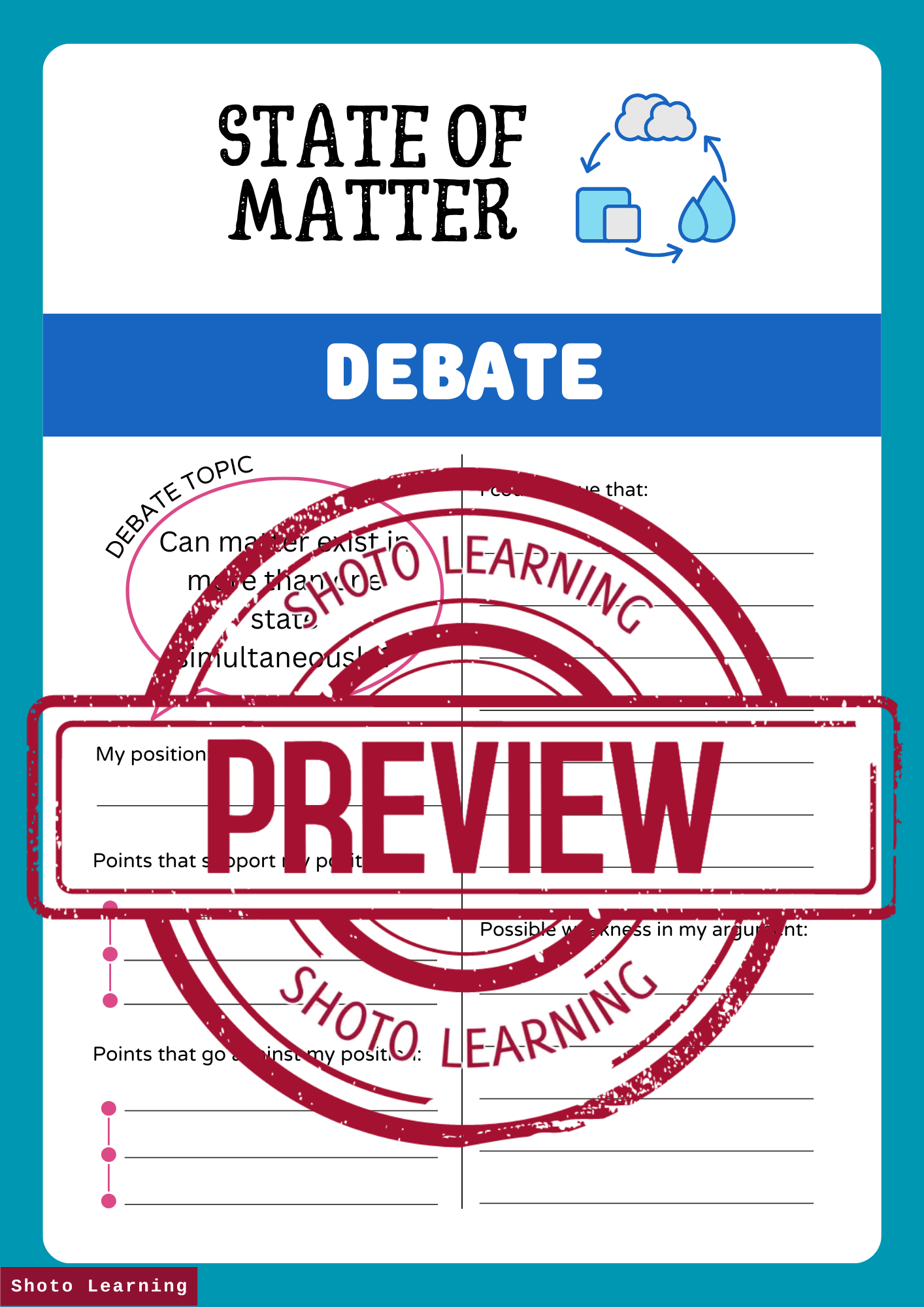 States of Matter Fill in the Blank Worksheet: A Fun Way to Learn About ...